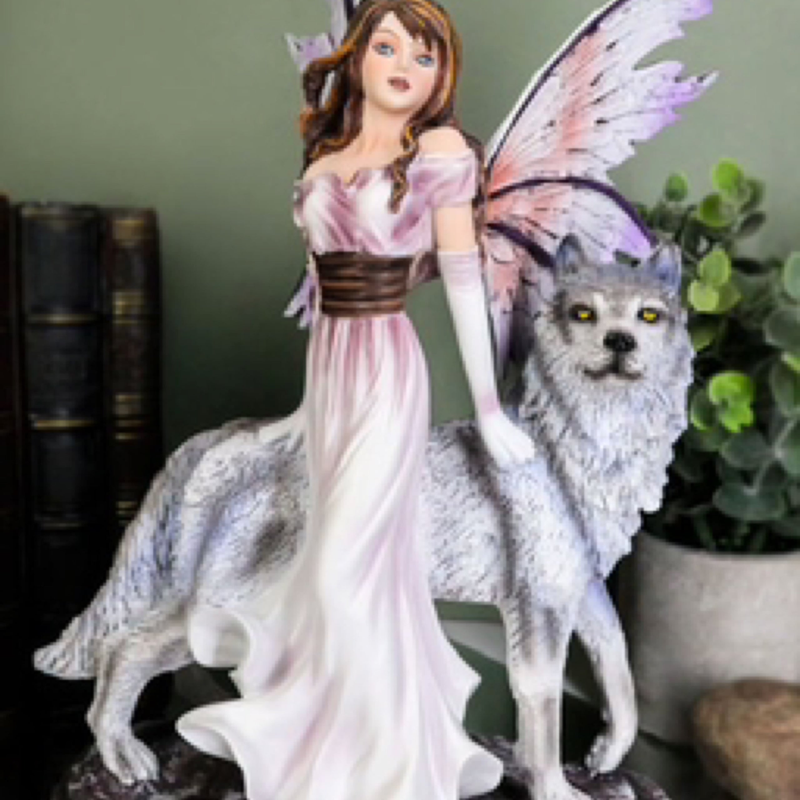 Fairy With Wolf | The Oak Tree Gems & Minerals