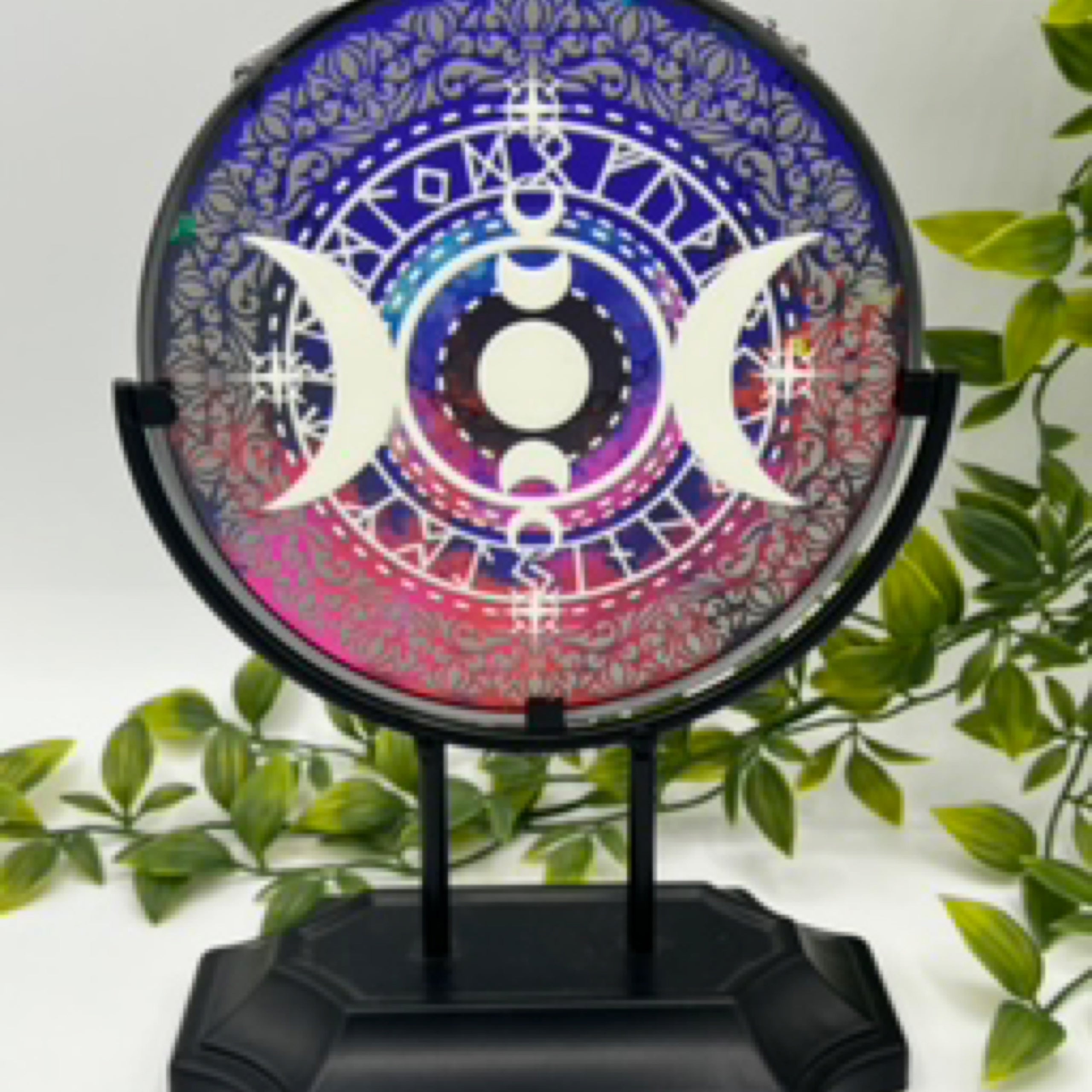 Triple Moon Phases Suncatcher | The Oak Tree Gems & Minerals